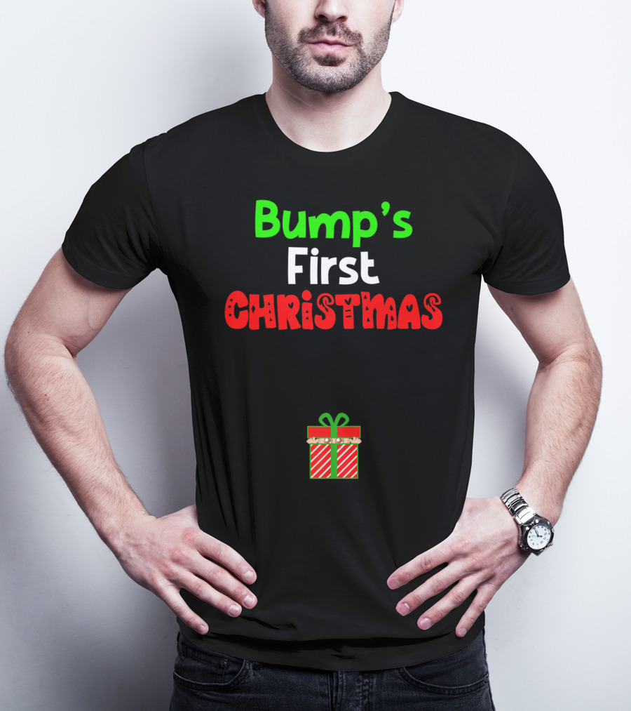 Bump's First Christmas Pregnant Expecting Gift T-Shirt