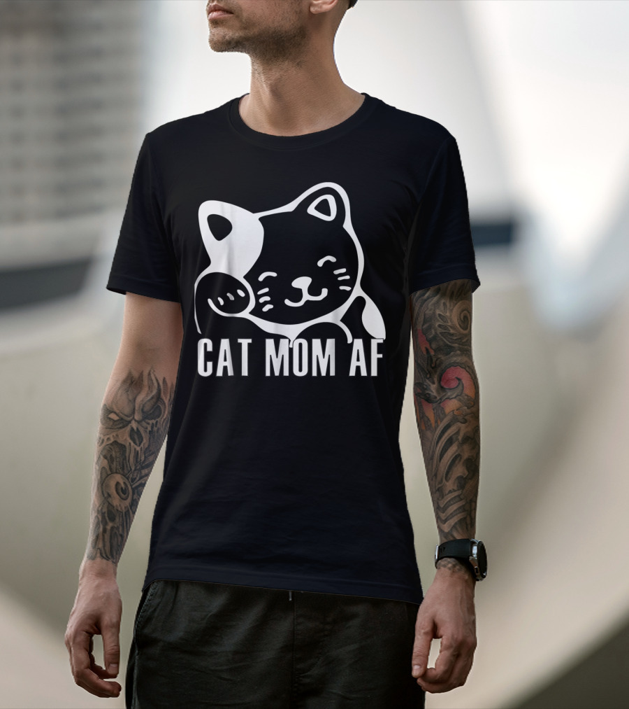 Cat Mom AF Clothing43 Playful Cat T-Shirt