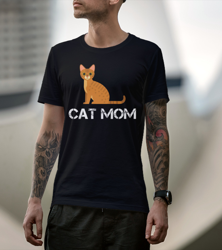 Cat Mom Cat Owner Cartoon Cat T-Shirt