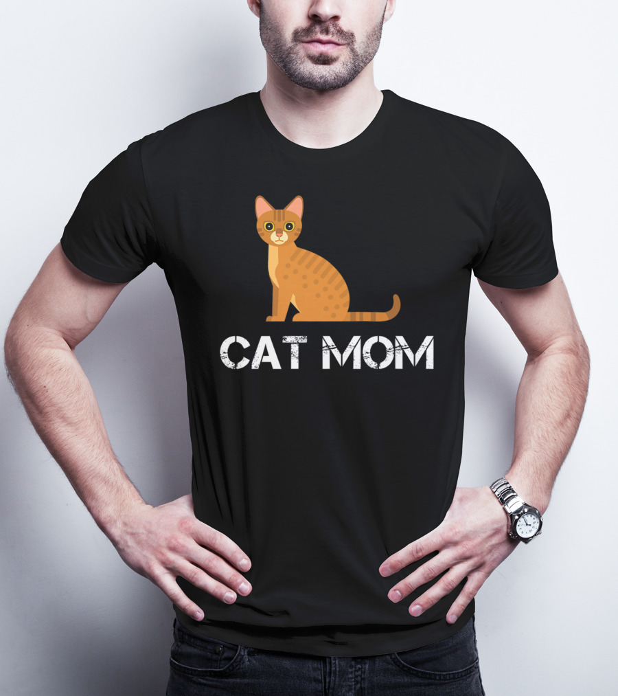 Cat Mom Cat Owner Cartoon Cat T-Shirt