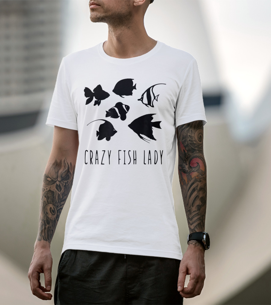 Crazy Fish Lady Fish Mom Sea Creature T-Shirt