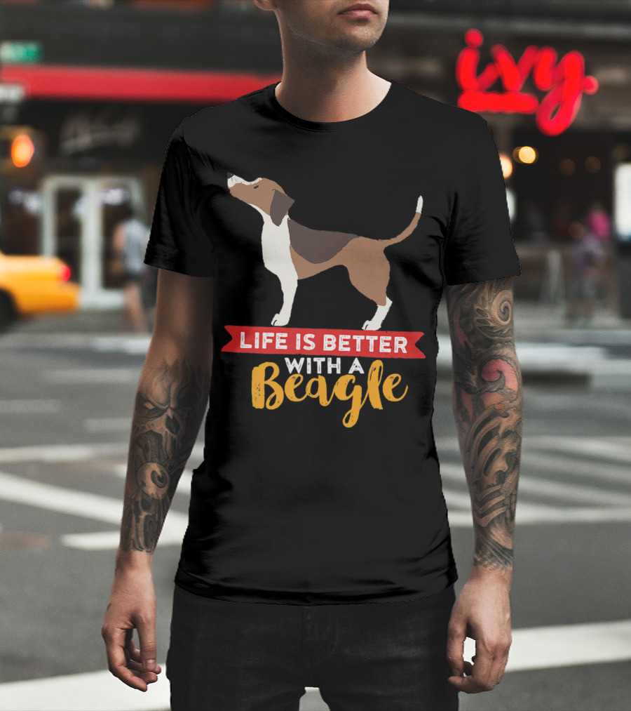 Life Is Better With A Beagle For Puppy Owner Mom And Dad T-Shirt