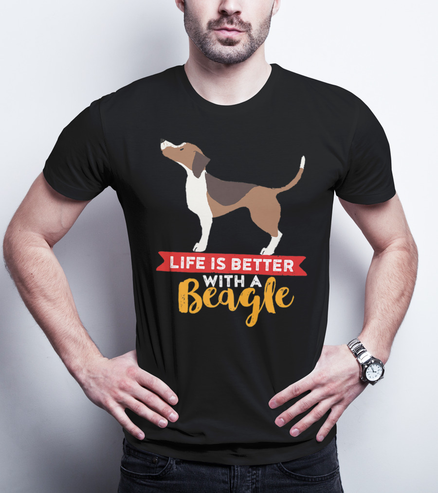 Life Is Better With A Beagle For Puppy Owner Mom And Dad T-Shirt