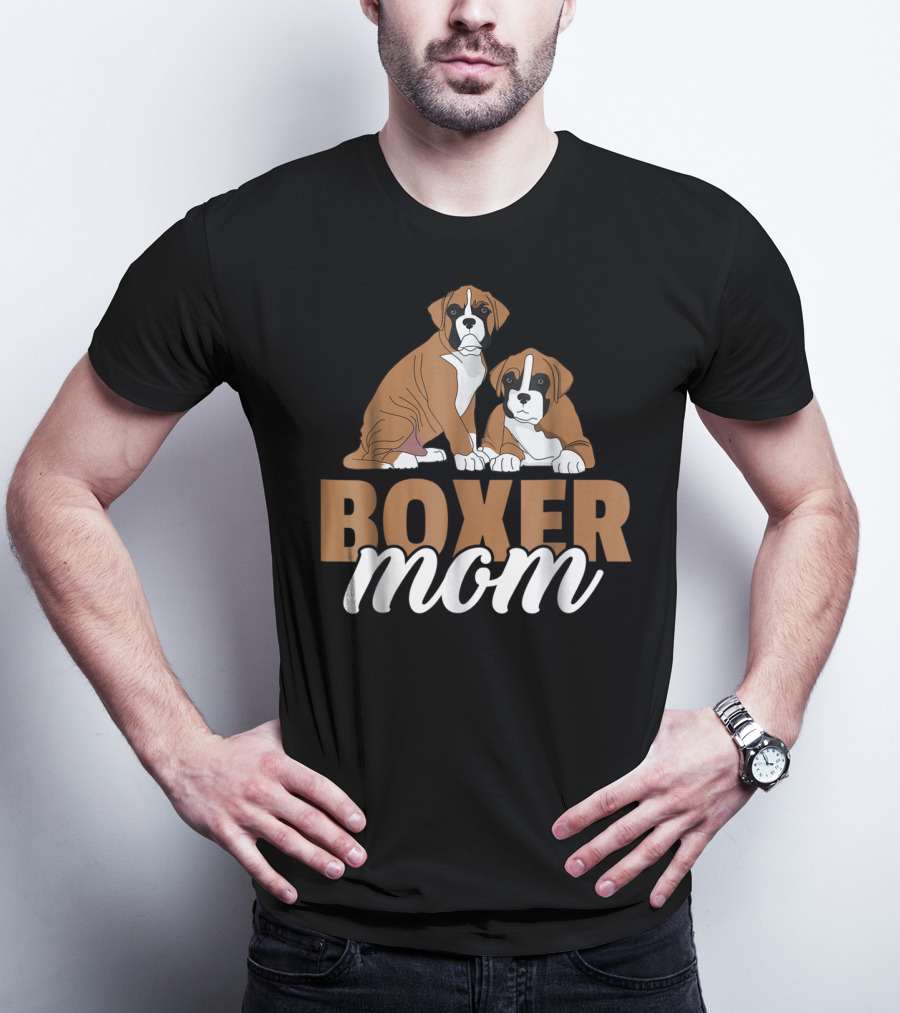 Boxer Dog Lovers Cute Boxer Mom T-Shirt