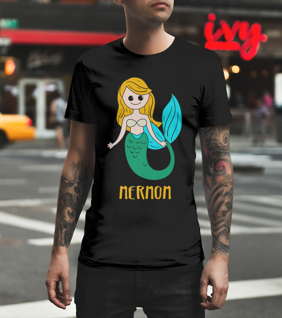 Cute Mermom For Stylish Women And Mothers T-Shirt