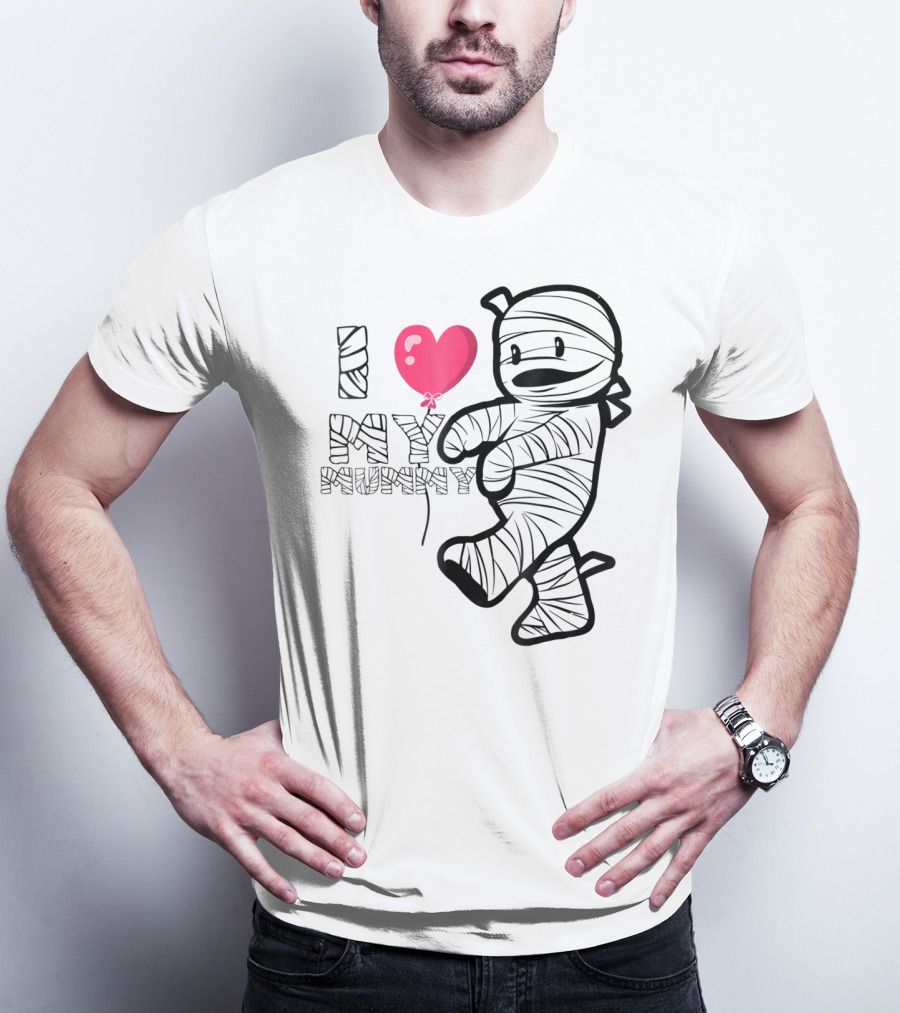 I Love My Mummy Cute Heart Balloon T-Shirt