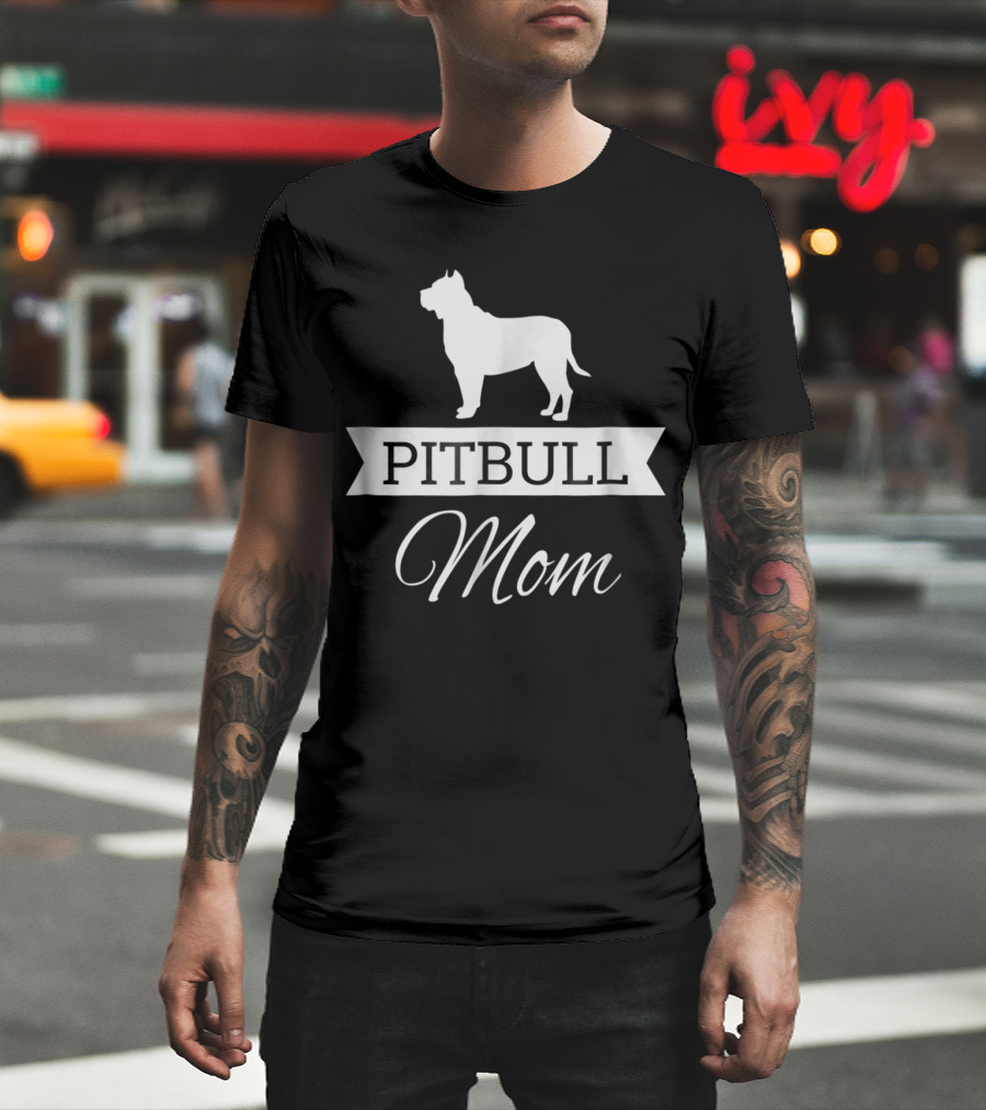 Pitbull Mom Dog T-Shirt