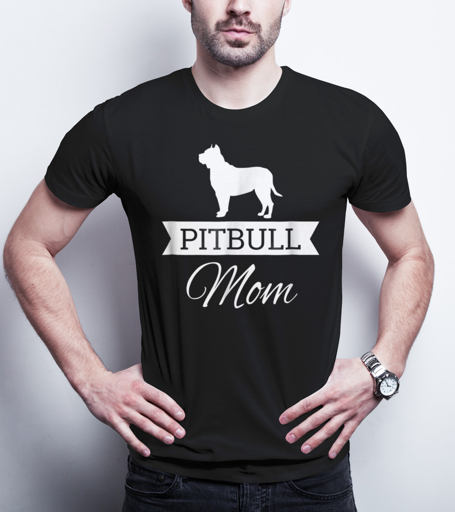 Pitbull Mom Dog T-Shirt
