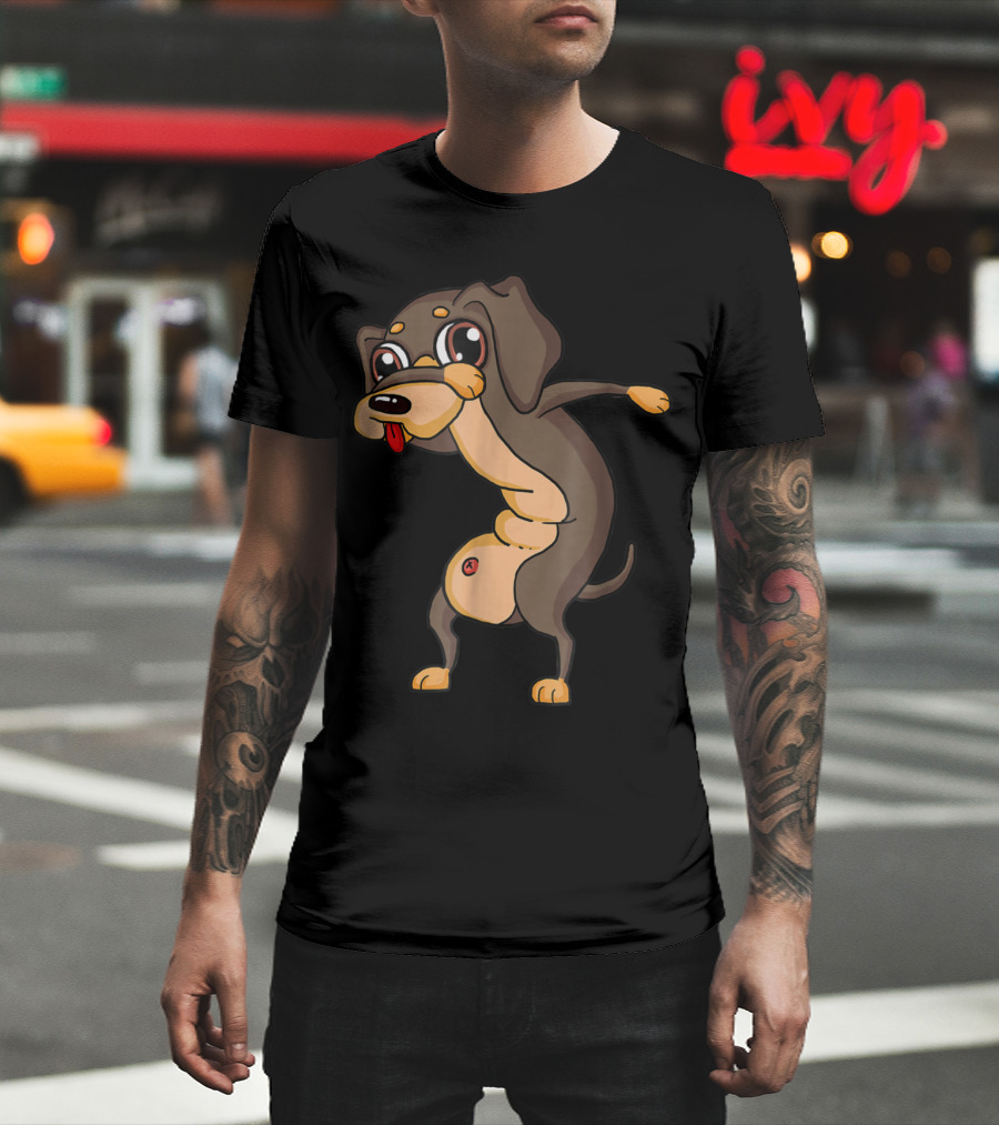 Dabbing Dachshund Doxie Dog Funny31 T-Shirt