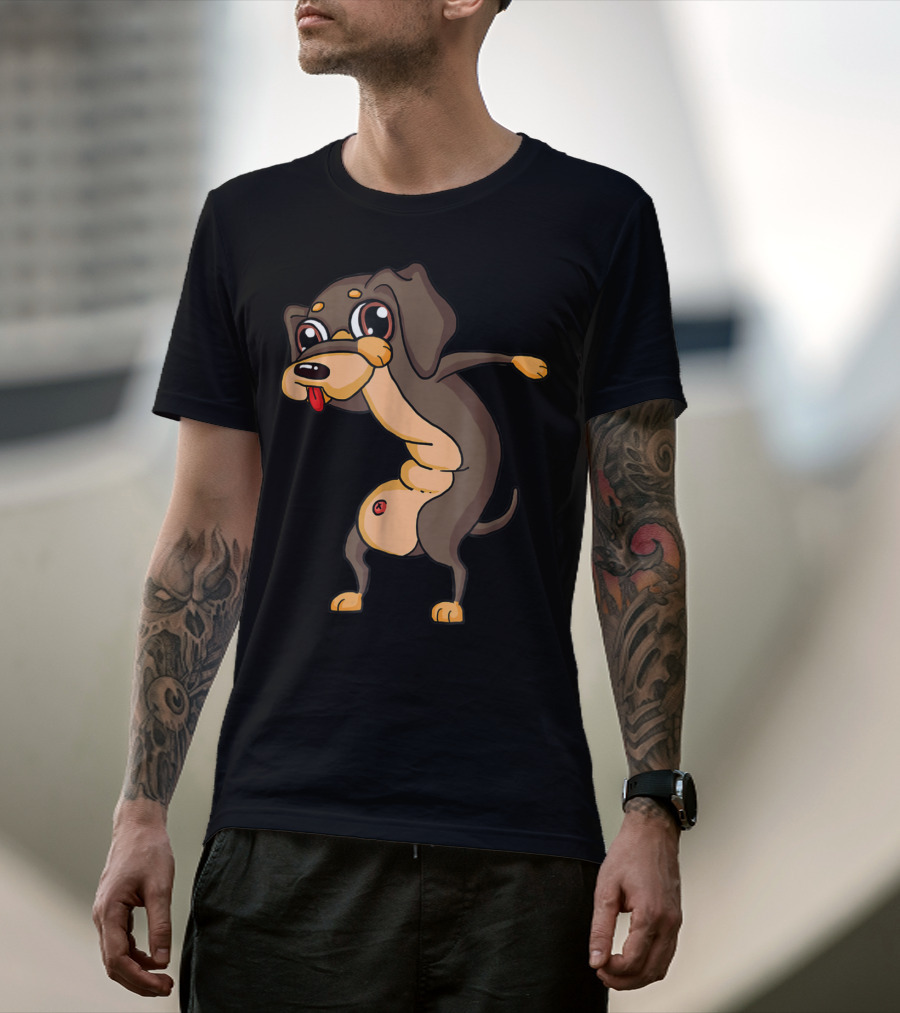 Dabbing Dachshund Doxie Dog Funny31 T-Shirt
