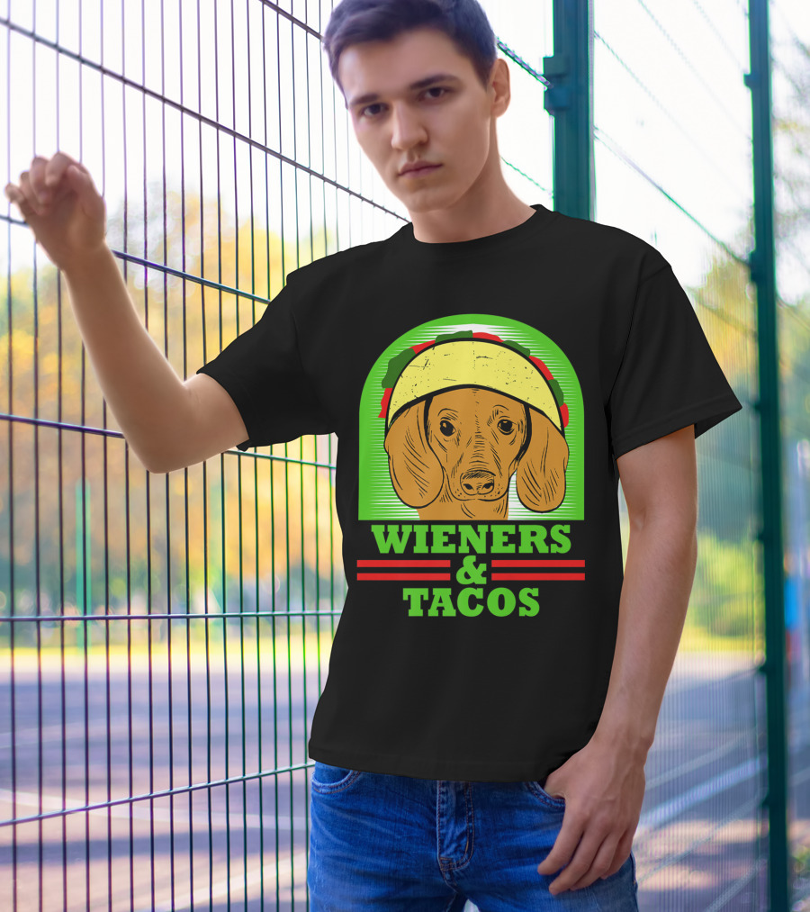 Wieners And Tacos Dachshund Wiener Dog Taco Lover Doxie T-Shirt