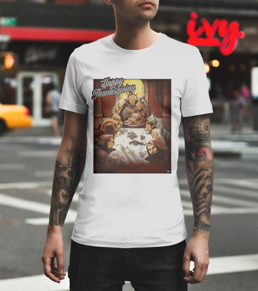 Warhammer Happy Thanksgiving Table Gathering T-Shirt