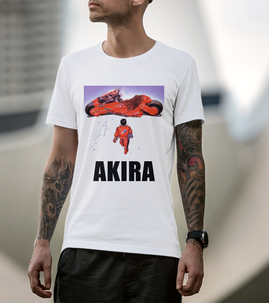 Kaneda Iconic Red Motorcycle Akira T-Shirt