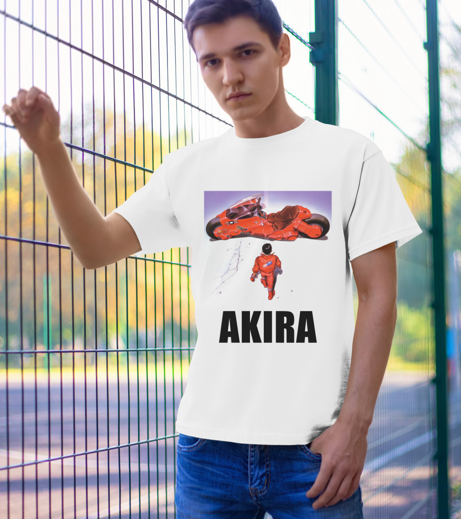 Kaneda Iconic Red Motorcycle Akira T-Shirt