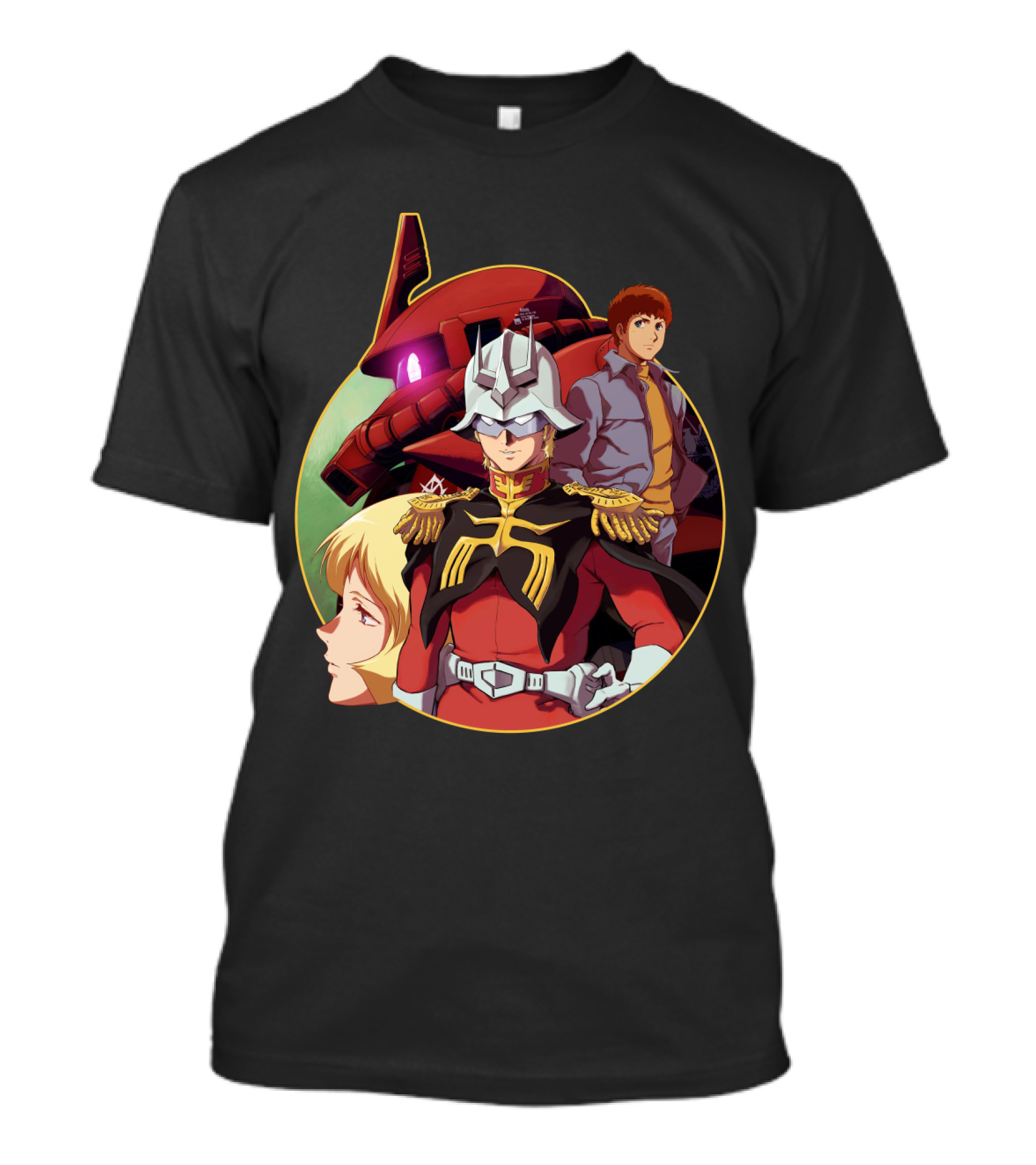 Gundam The Origin Char Aznable And Mobile Suit Anime Characters T-Shirt