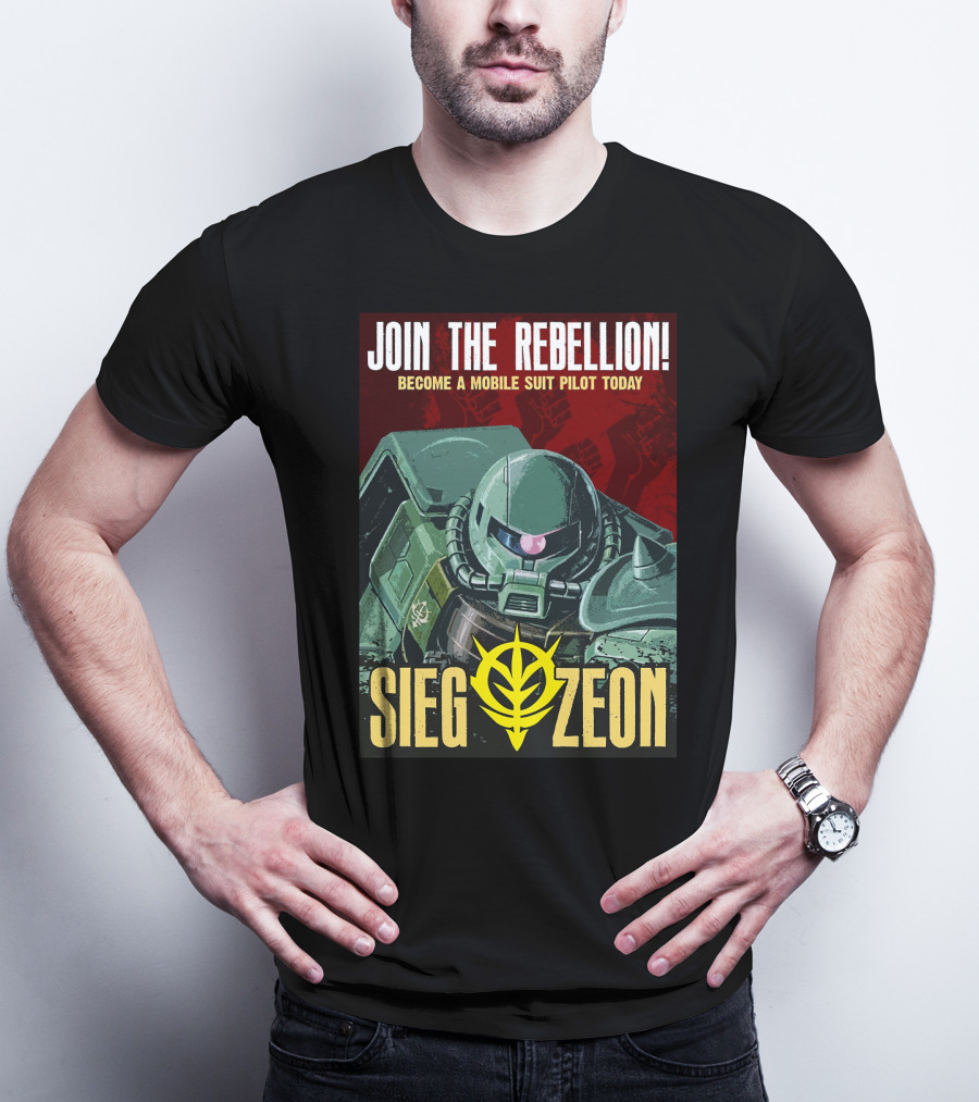 JOIN THE REBELLION BECOME A MOBILE SUIT PILOT TODAY SIEG ZEON T-Shirt