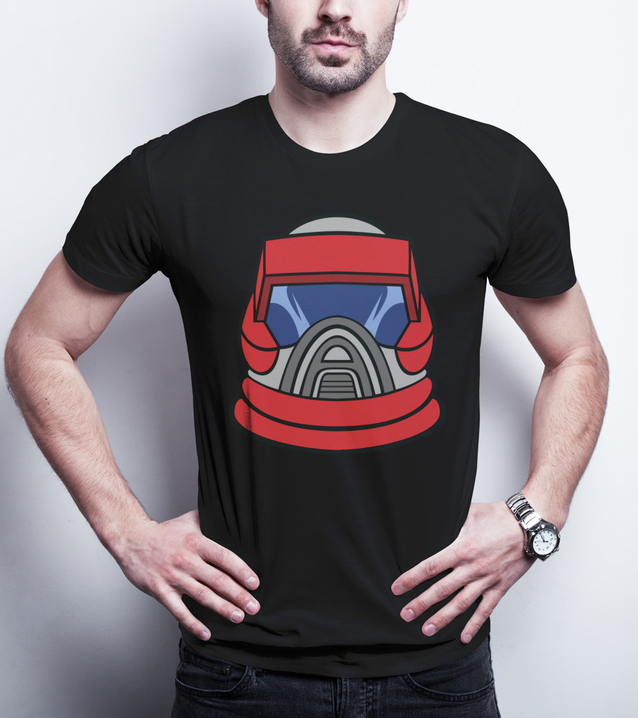 Mask Spectrum Red Futuristic Helmet T-Shirt