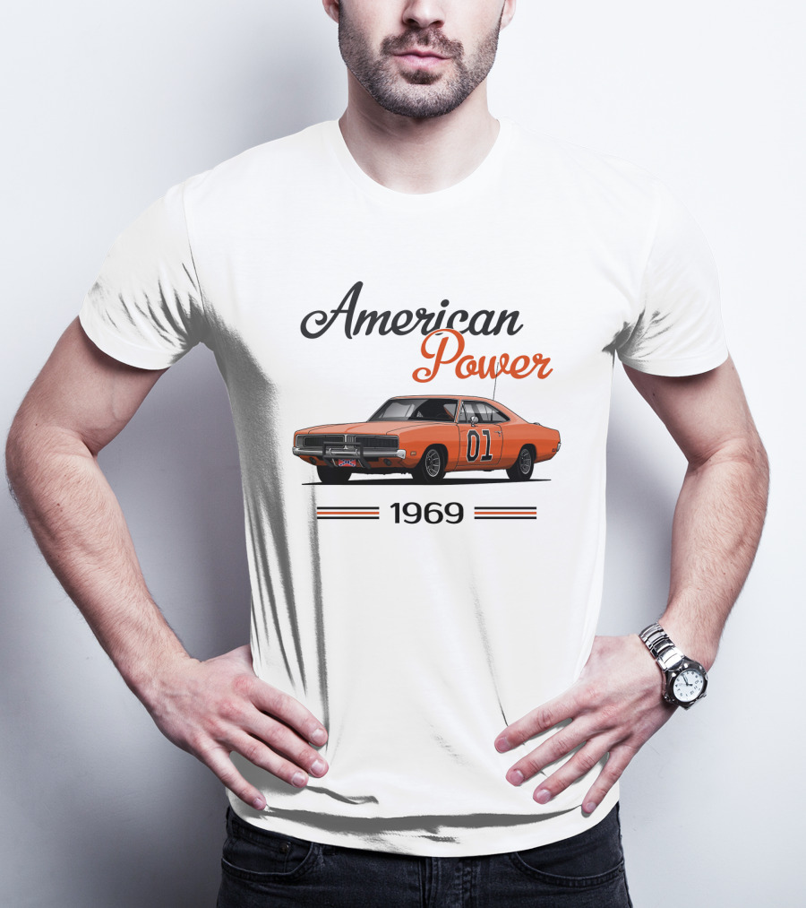 American Power 1969 Dukes Of Hazzard Charger 01 T-Shirt