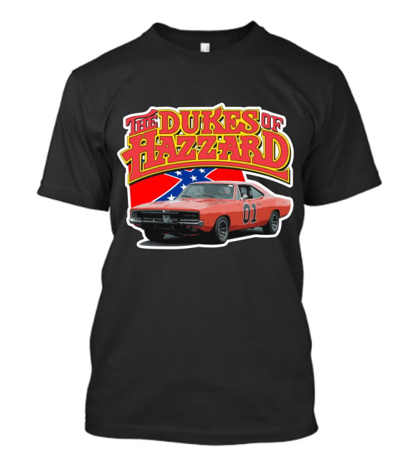 The Dukes Of Hazzard General Lee Car With Confederate Flag T-Shirt