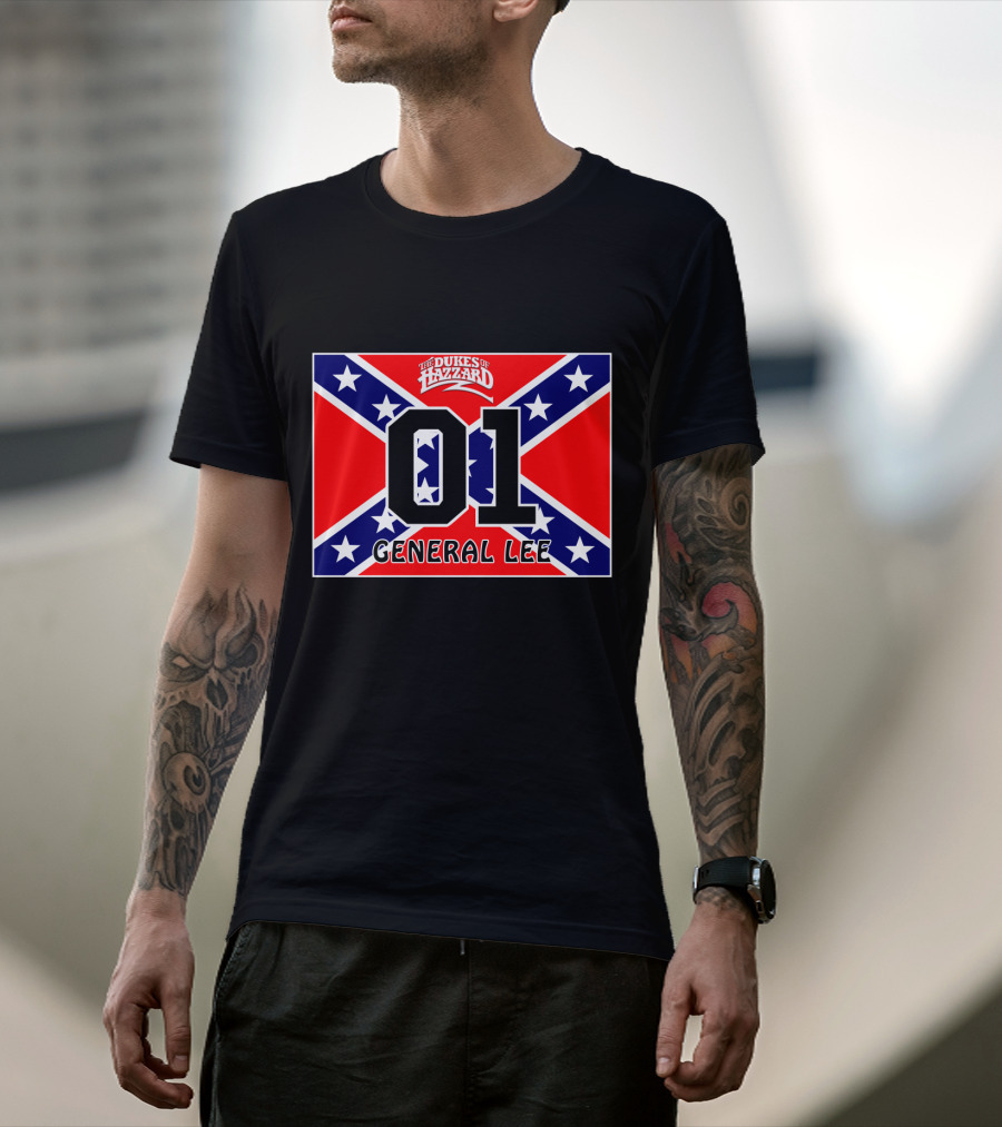 The Dukes Of Hazzard 01 General Lee Confederate Flag T-Shirt
