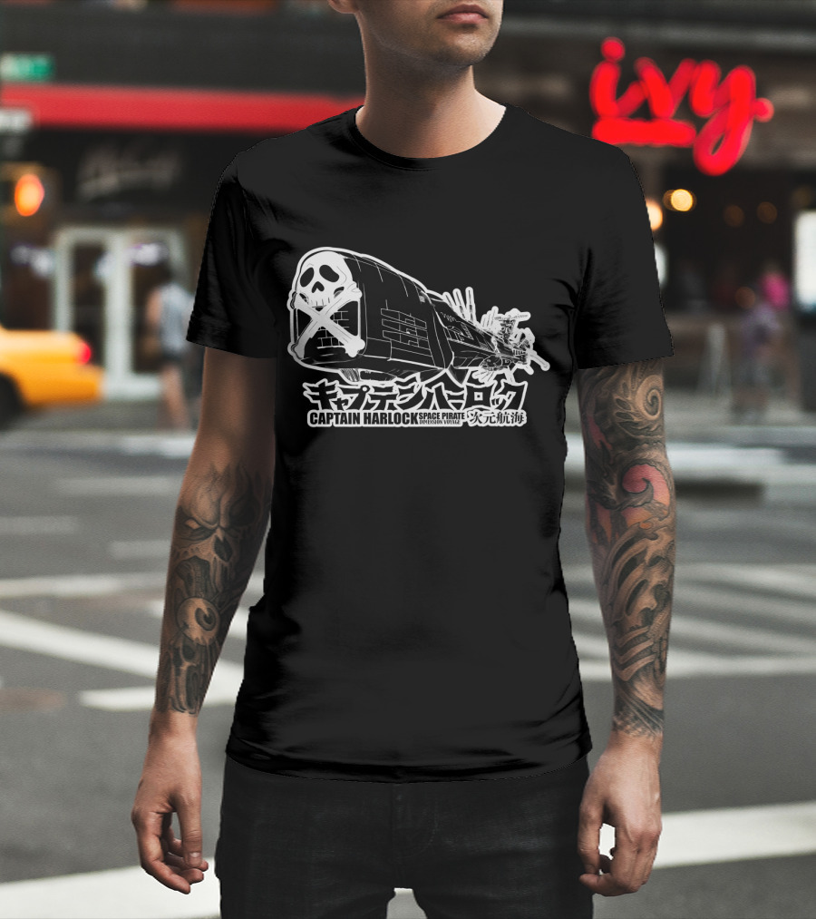 Captain Harlock Space Pirate Dimension Voyage Arcadia T-Shirt