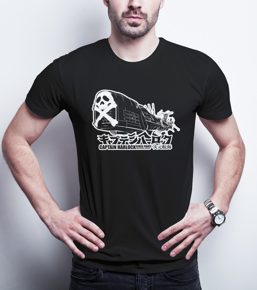 Captain Harlock Space Pirate Dimension Voyage Arcadia T-Shirt