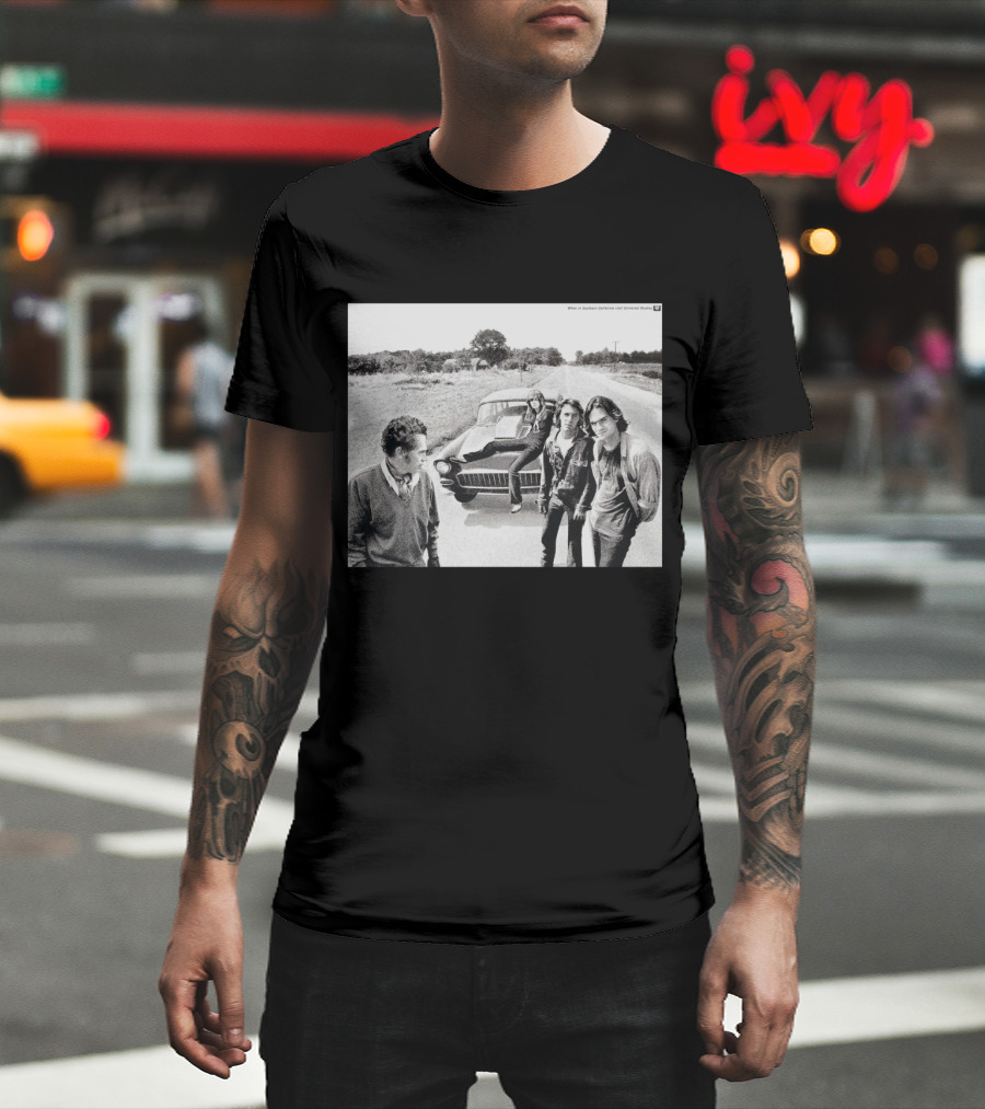 Two Lane Blacktop Picture Southern California Chevrolet Coupe Scene T-Shirt