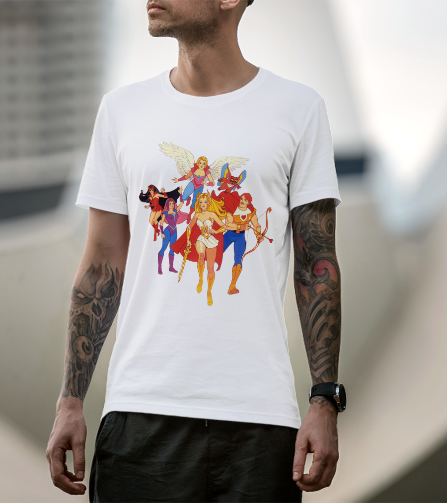 She Ra Princess Of Power Heroes Group T-Shirt