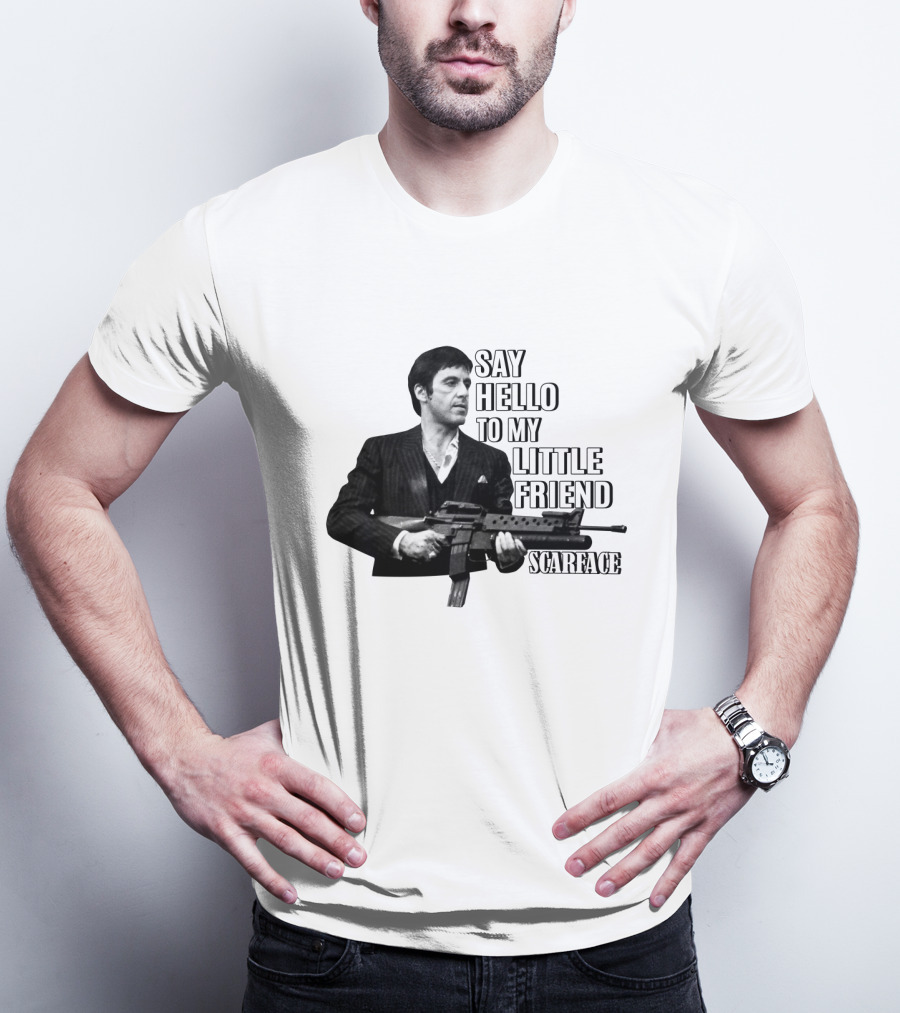 Scarface Say Hello To My Little Friend T-Shirt