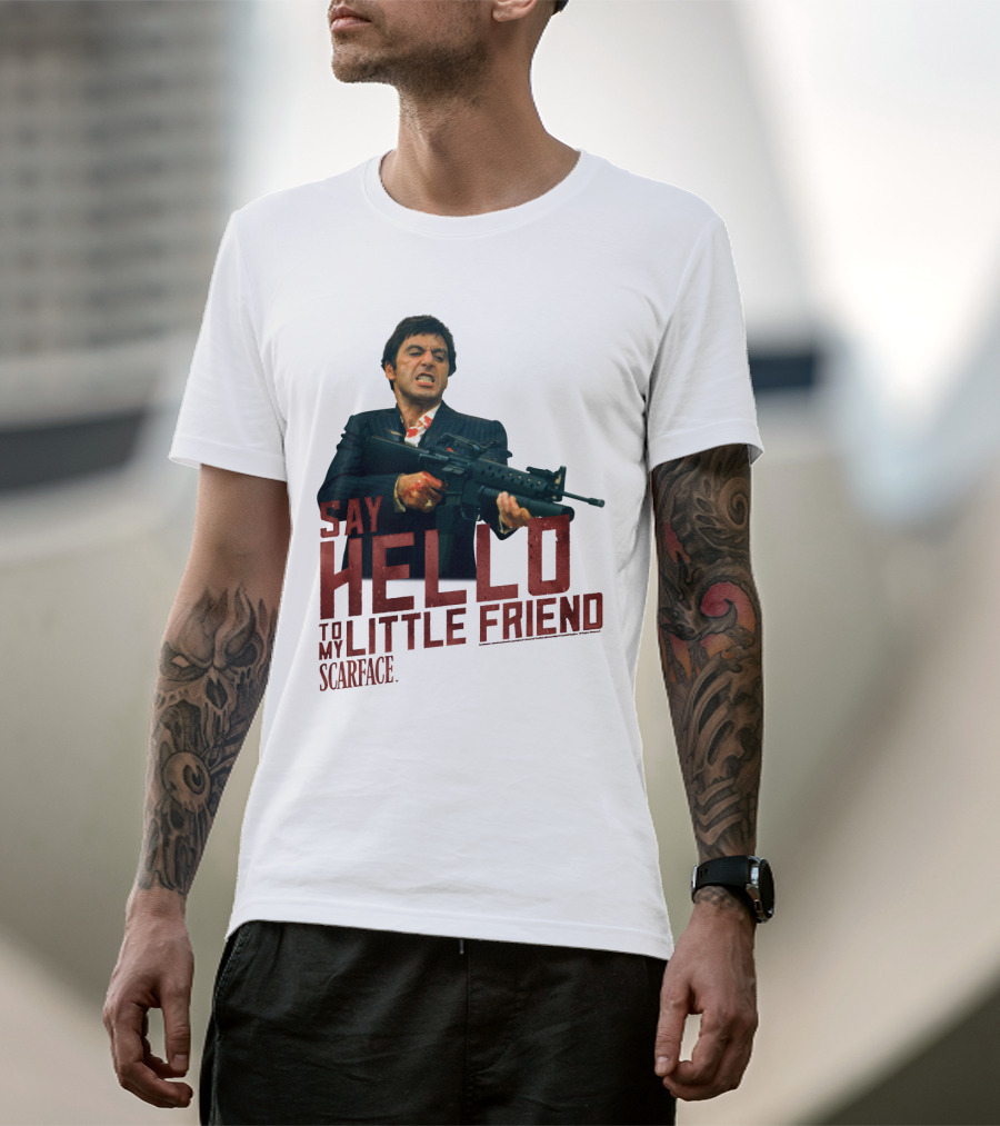 Say Hello To My Little Friend Scarface Movie Iconic Scene T-Shirt