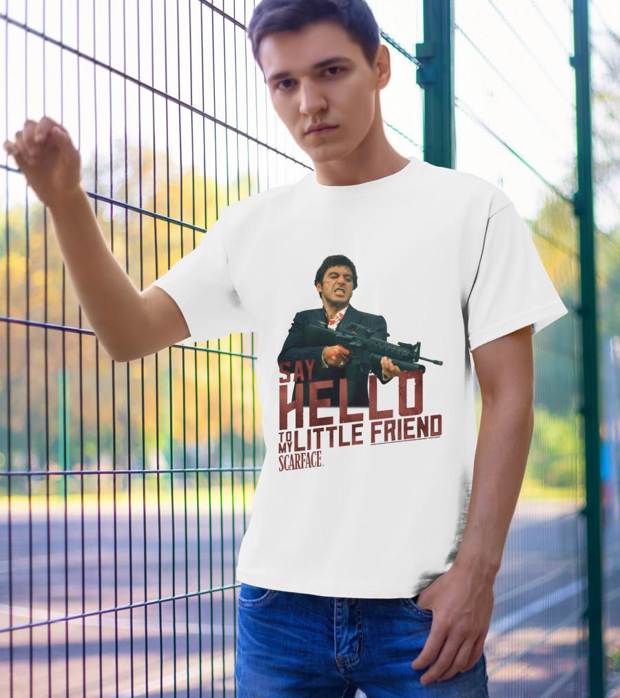 Say Hello To My Little Friend Scarface Movie Iconic Scene T-Shirt