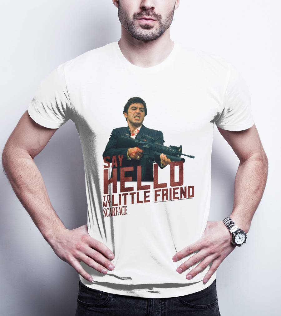 Say Hello To My Little Friend Scarface Movie Iconic Scene T-Shirt