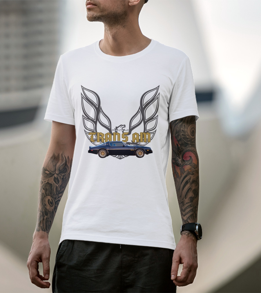 Pontiac Trans Am Smokey And The Bandit Car With Iconic Firebird Wings T-Shirt