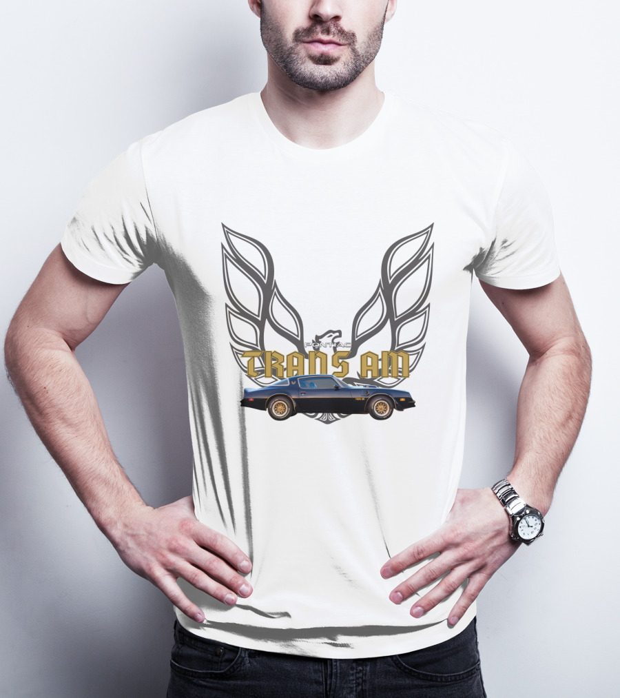 Pontiac Trans Am Smokey And The Bandit Car With Iconic Firebird Wings T-Shirt