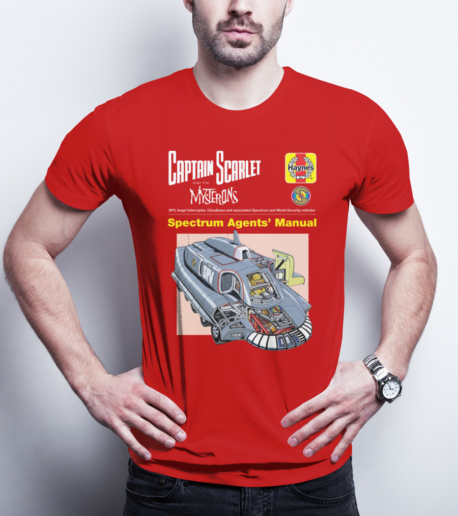 Captain Scarlet And The Mysterons Spectrum Agents' Manual SPV Haynes Cloudbase Spectrum World Security Vehicles T-Shirt