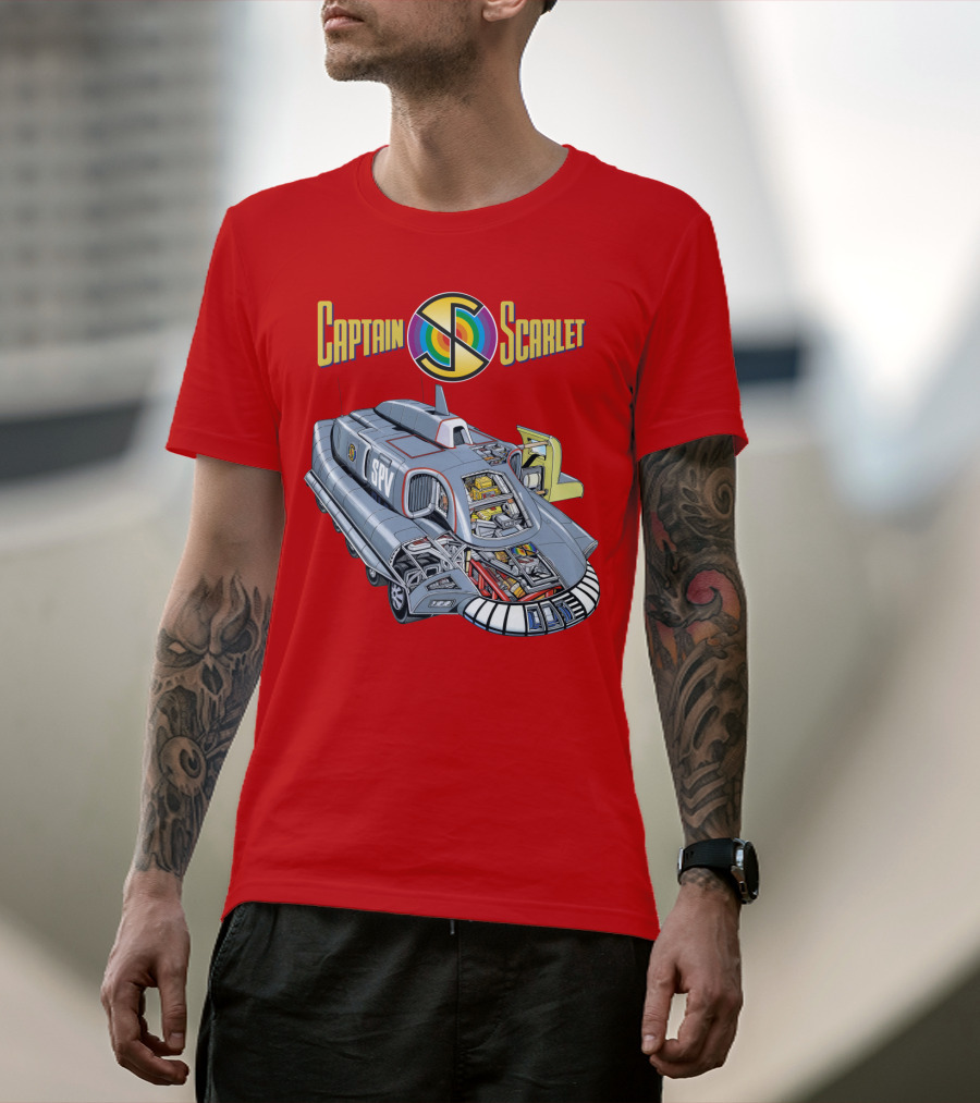 Captain Scarlet SPV Spectrum Pursuit Vehicle Blueprint T-Shirt