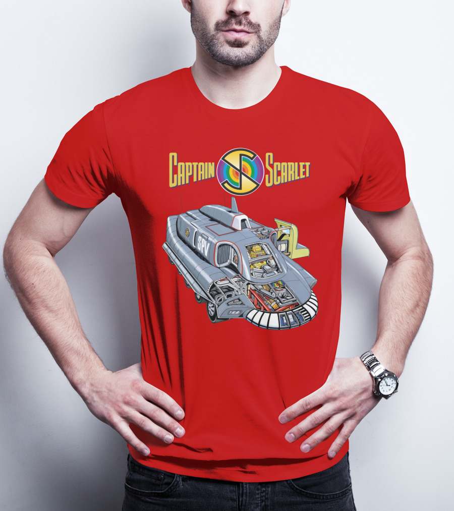 Captain Scarlet SPV Spectrum Pursuit Vehicle Blueprint T-Shirt
