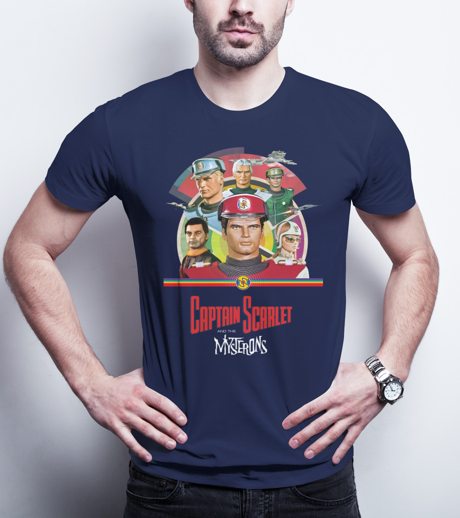 Captain Scarlet And The Mysterons Animated Series Characters Group T-Shirt
