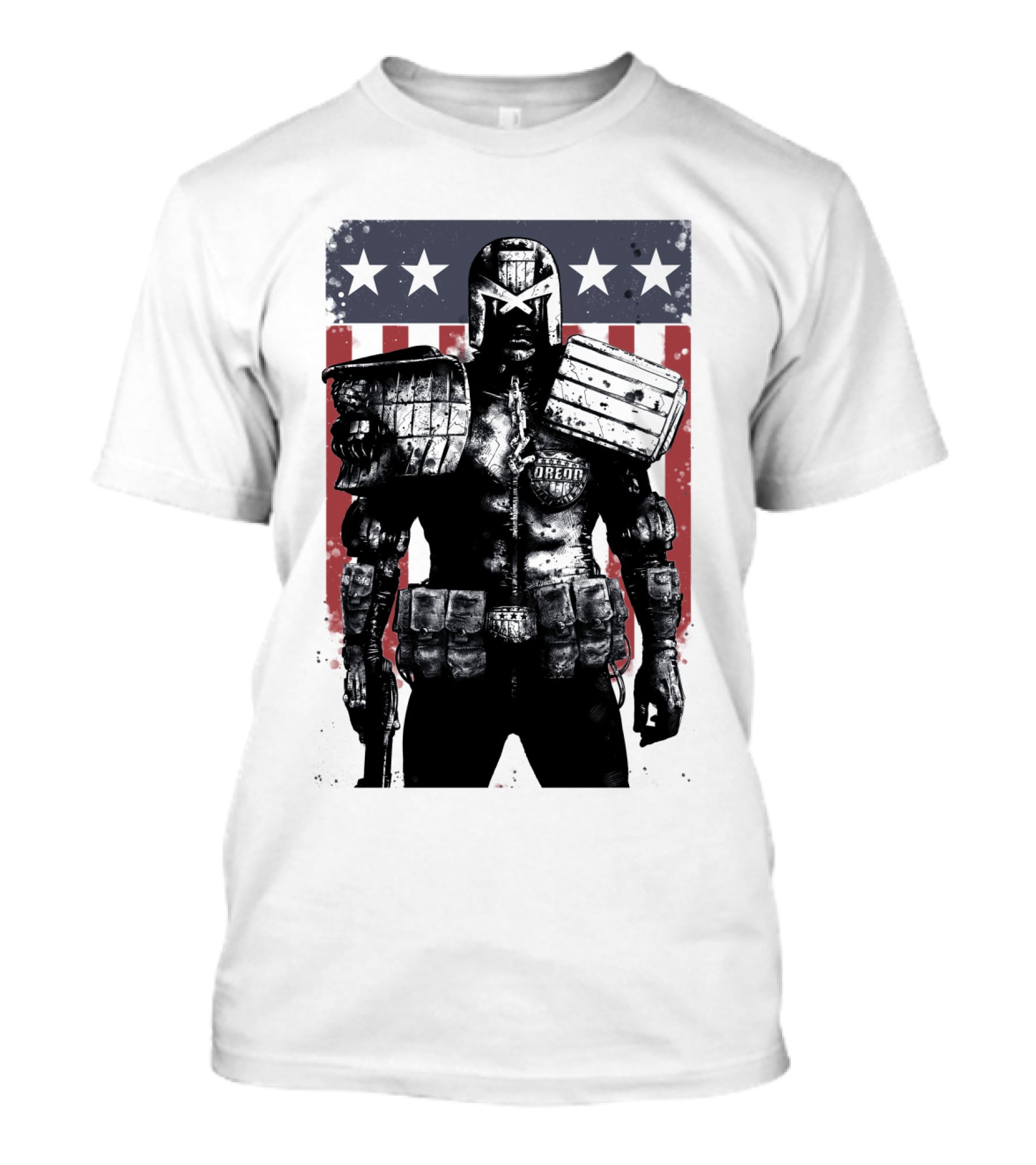 Judge Dredd Judgement Day Stars And Stripes Comic Hero T-Shirt