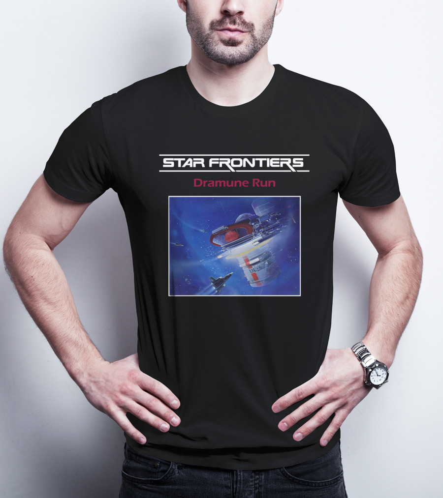 Star Frontiers Dramune Run Space Adventure Scene T-Shirt