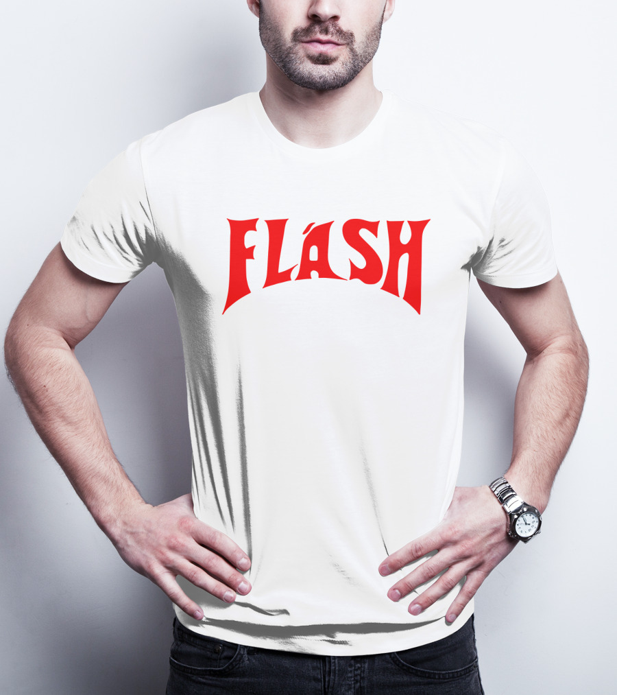Flash Gordon Retro Style Typography Red T-Shirt