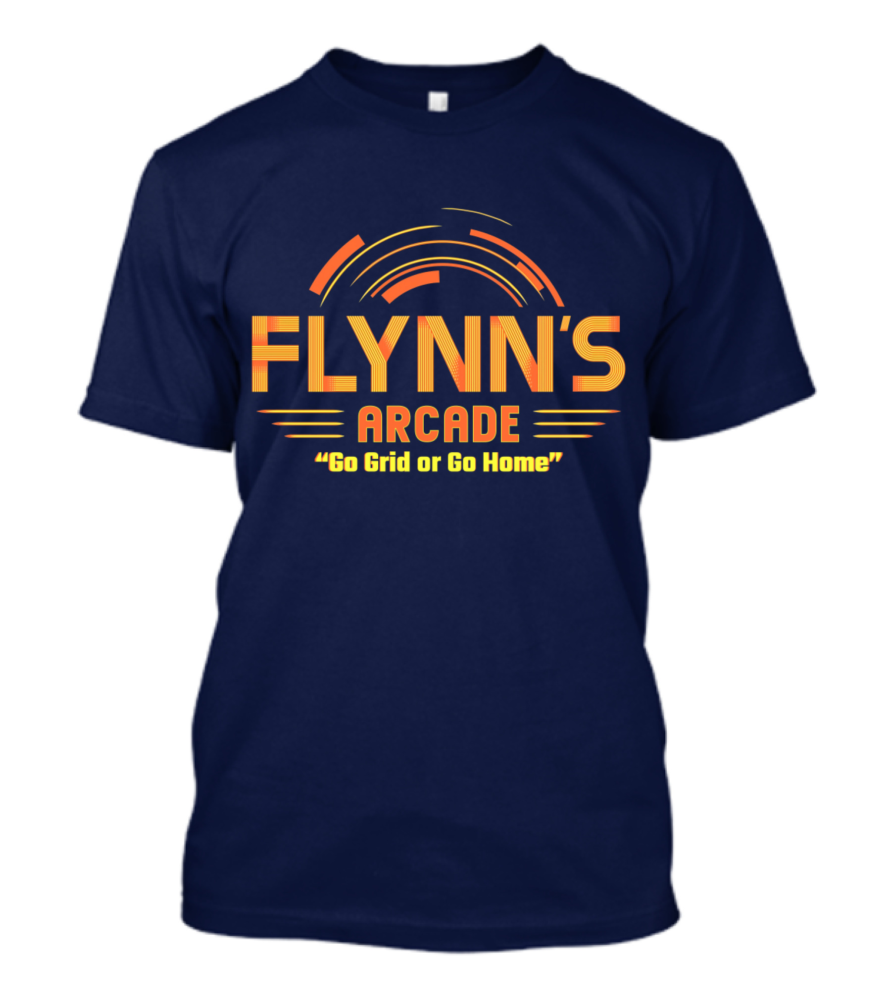 Flynn's Arcade Go Grid Or Go Home Retro Gaming T-Shirt