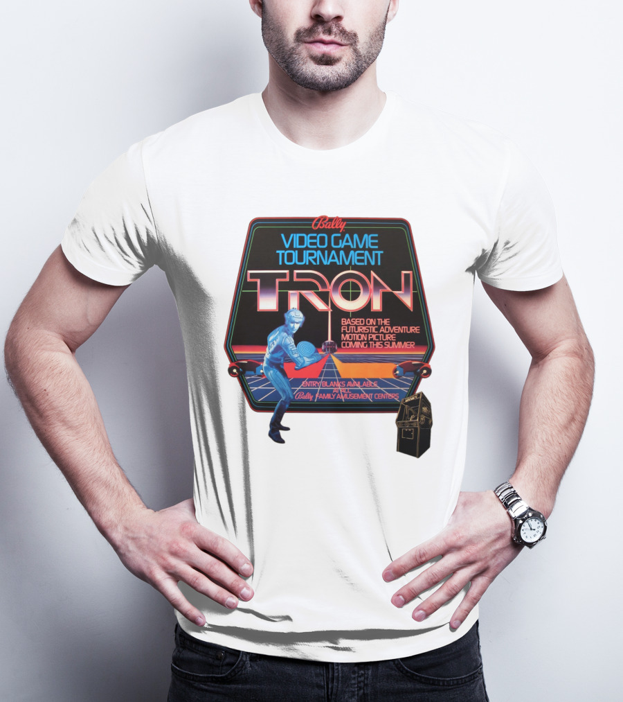Bally Video Game Tournament Tron Based On The Futuristic Adventure Motion Picture Coming This Summer T-Shirt