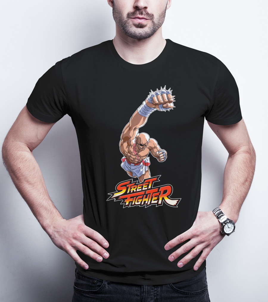 Sagat Street Fighter Powerful Punch Attack T-Shirt