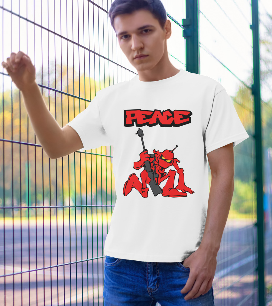 PEACE Ant Holding Rifle T-Shirt