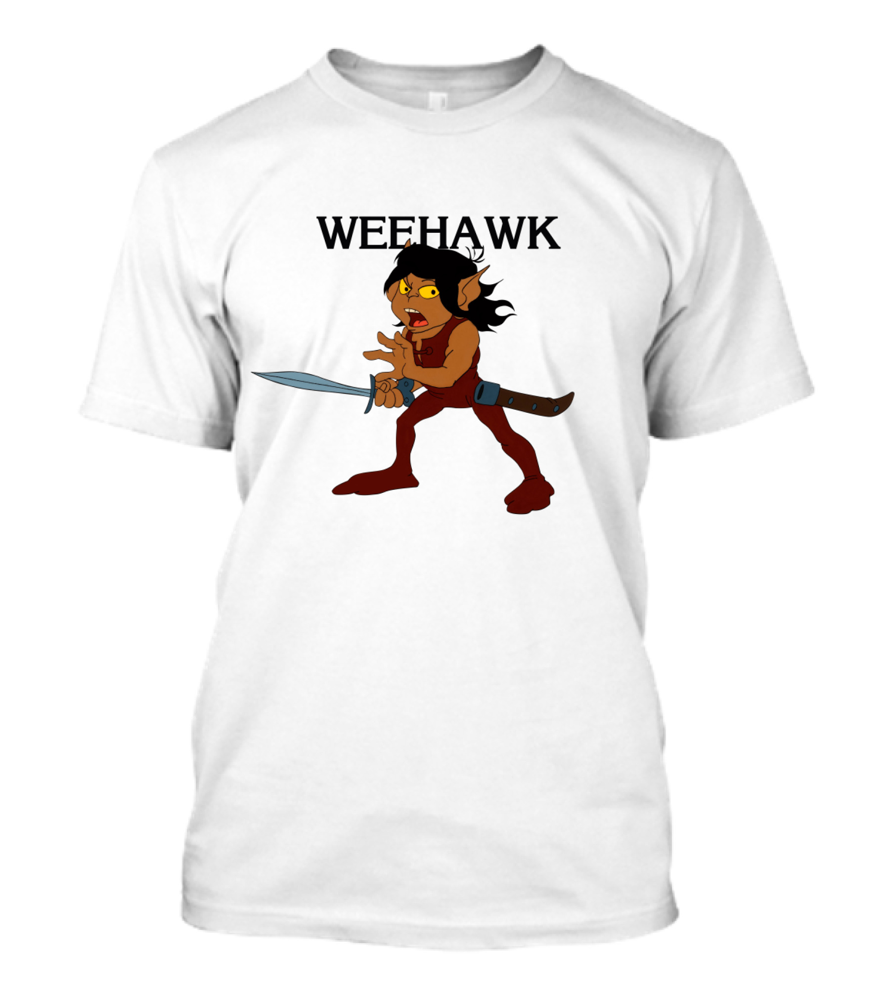 Weehawk Wizards Sword Wielding Animated Character T-Shirt
