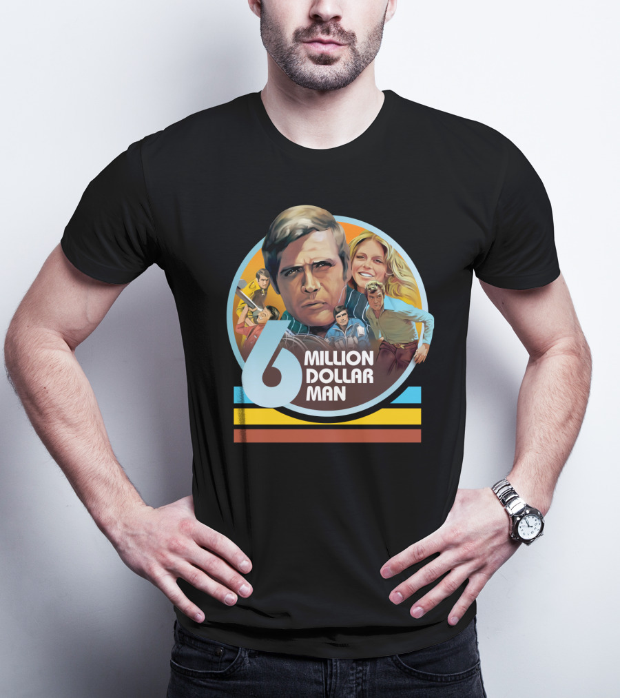 6 Million Dollar Man Retro Action Adventure Iconic Characters T-Shirt