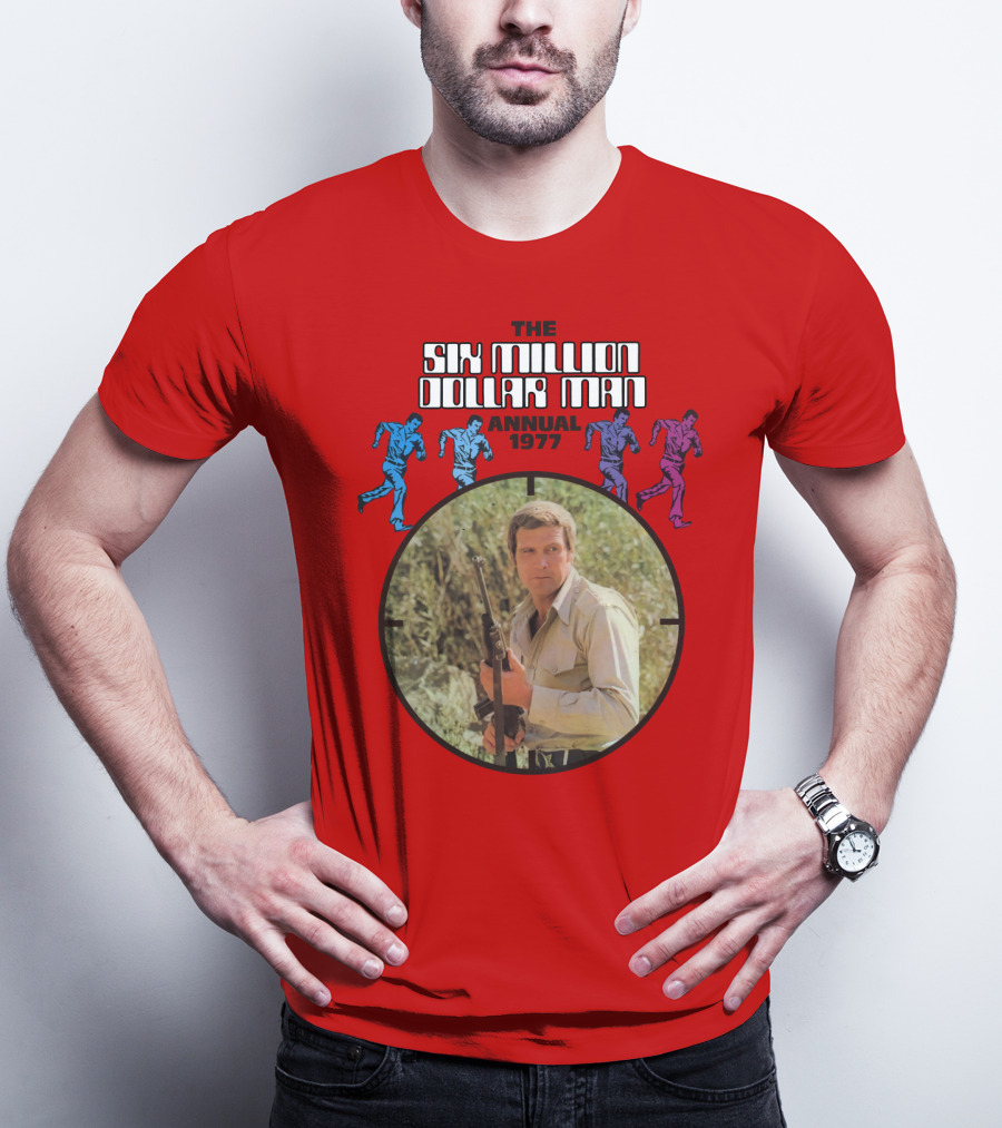 The Six Million Dollar Man Running Figures Annual 1977 T-Shirt