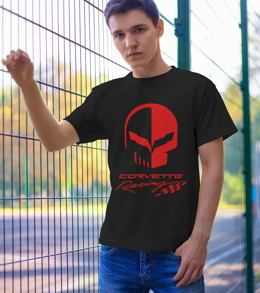 Corvette Racing Skull Red T-Shirt