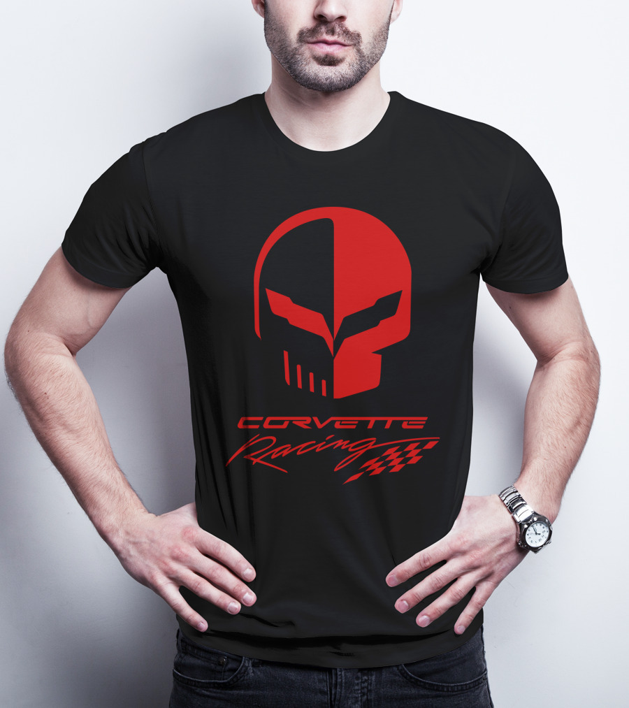 Corvette Racing Skull Red T-Shirt
